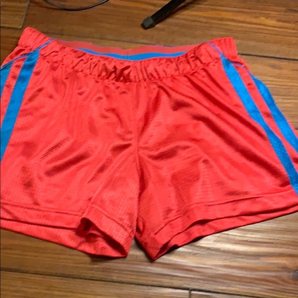adidas | Shorts | Adidas Red Blue Athletic Shorts Medium | Poshmark